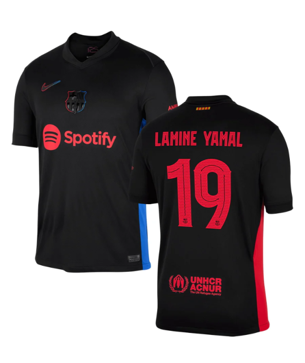 24-25 Barcelona Away LAMINE YAMAL 19 Champions League Jersey ...