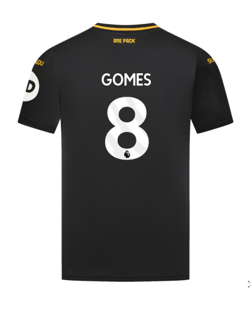 Wolverhampton Wanderers Away GOMES 8 Jersey 24-25 - KICKOFFSHOPPER