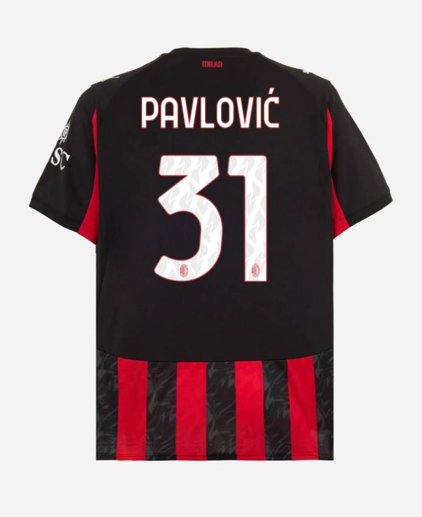AC Milan Home PAVLOVIĆ 31 Jersey 25-26 - KICKOFFSHOPPER